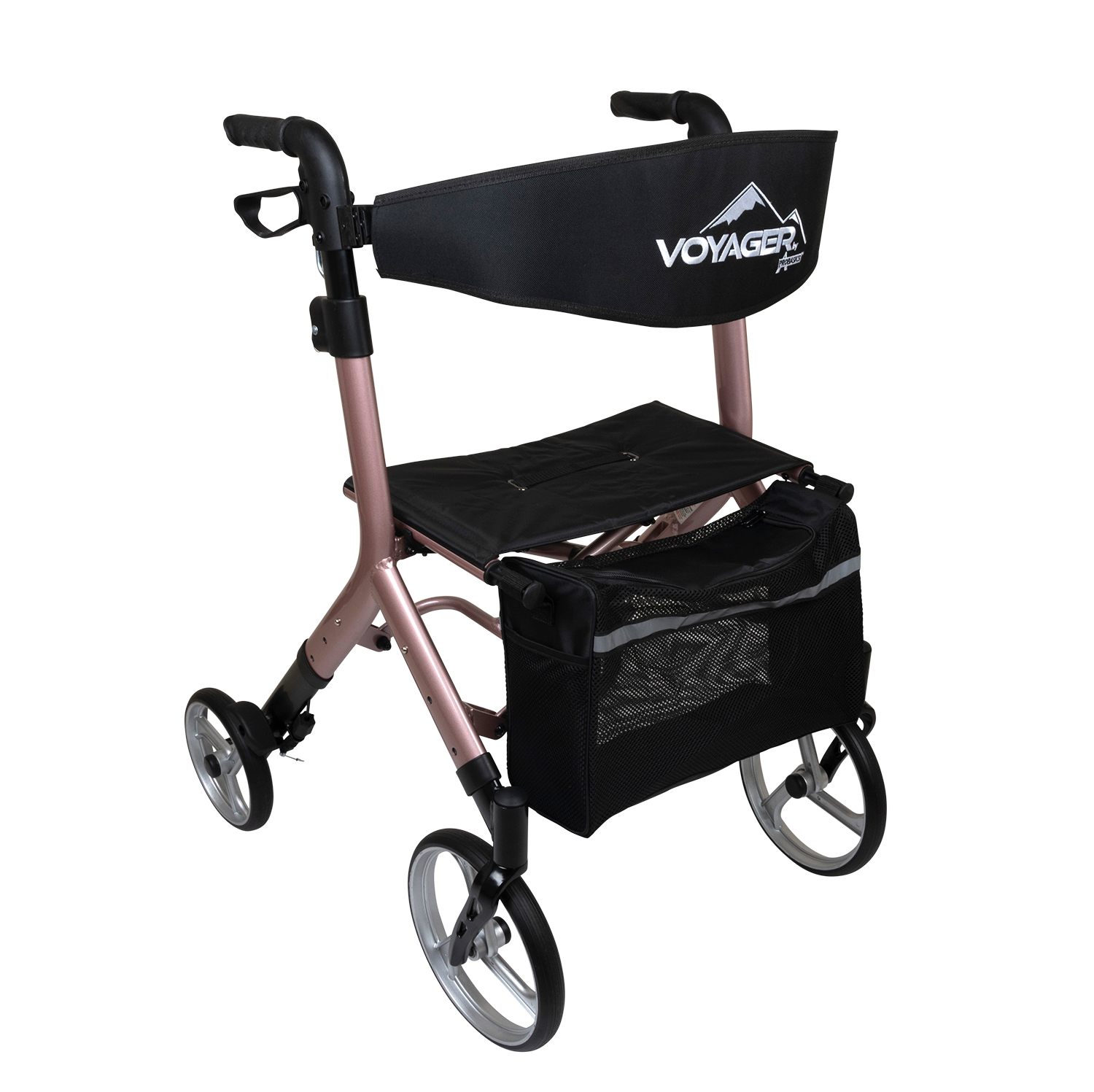 Compass Health Voyager Adjustable Height Euro Style Rollator RLEU10PK