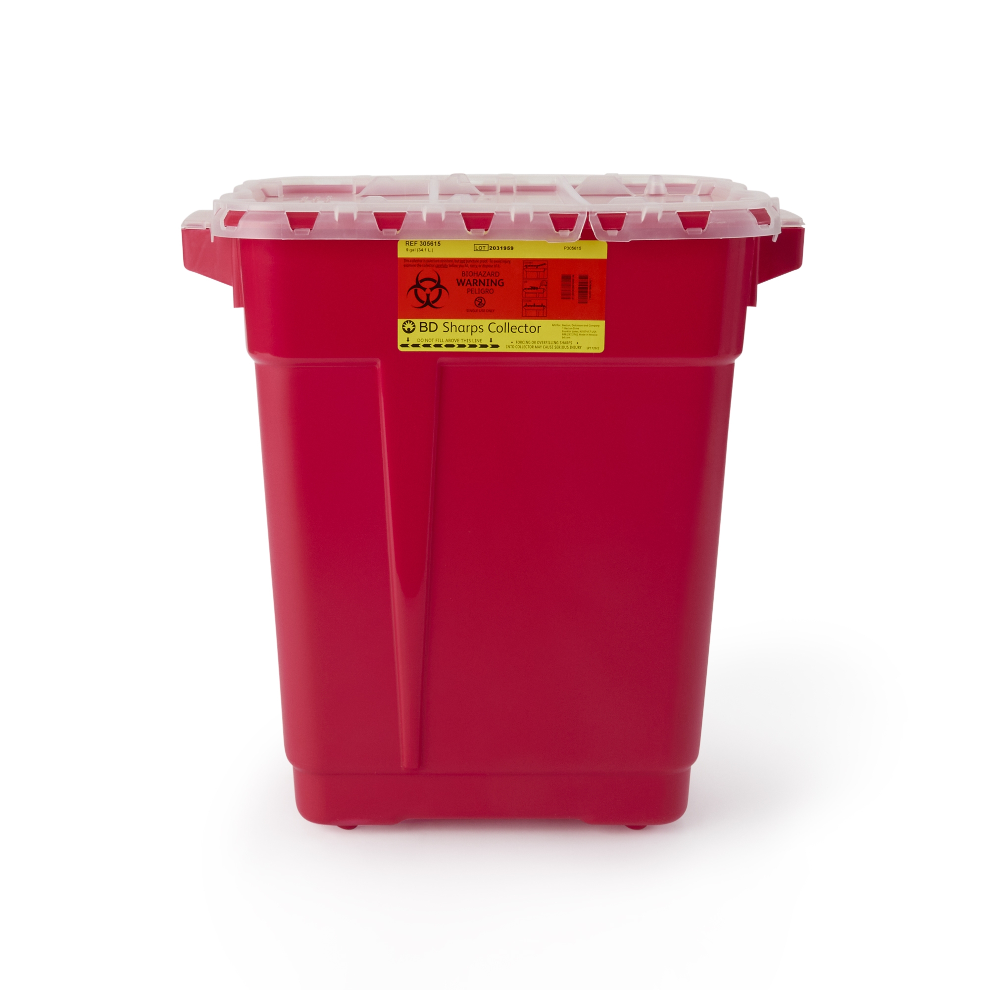 BD Extra Large Red Sharps Collector 305615