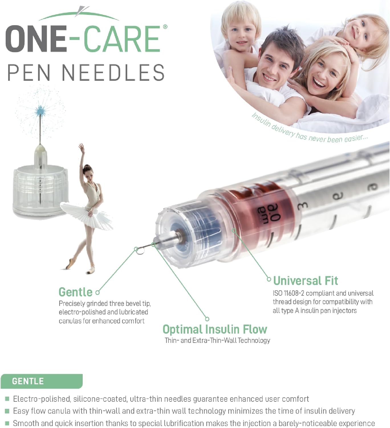 MediVena One Care Pen Needles Universal Fit 3012