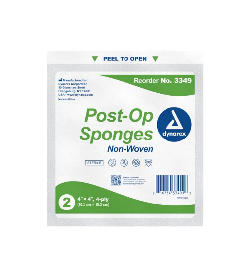 Dynarex Post Op Plus Sponge 2's 3355