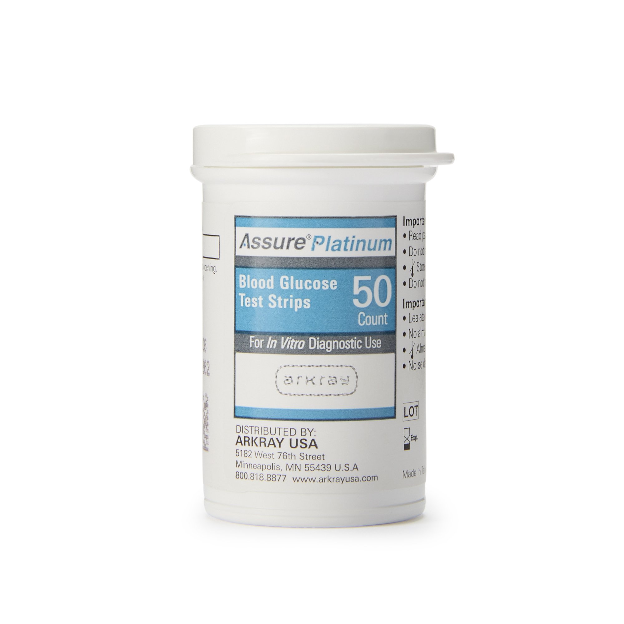 Arkray Assure Platinum Blood Glucose Test Strips 50 Pack 500050