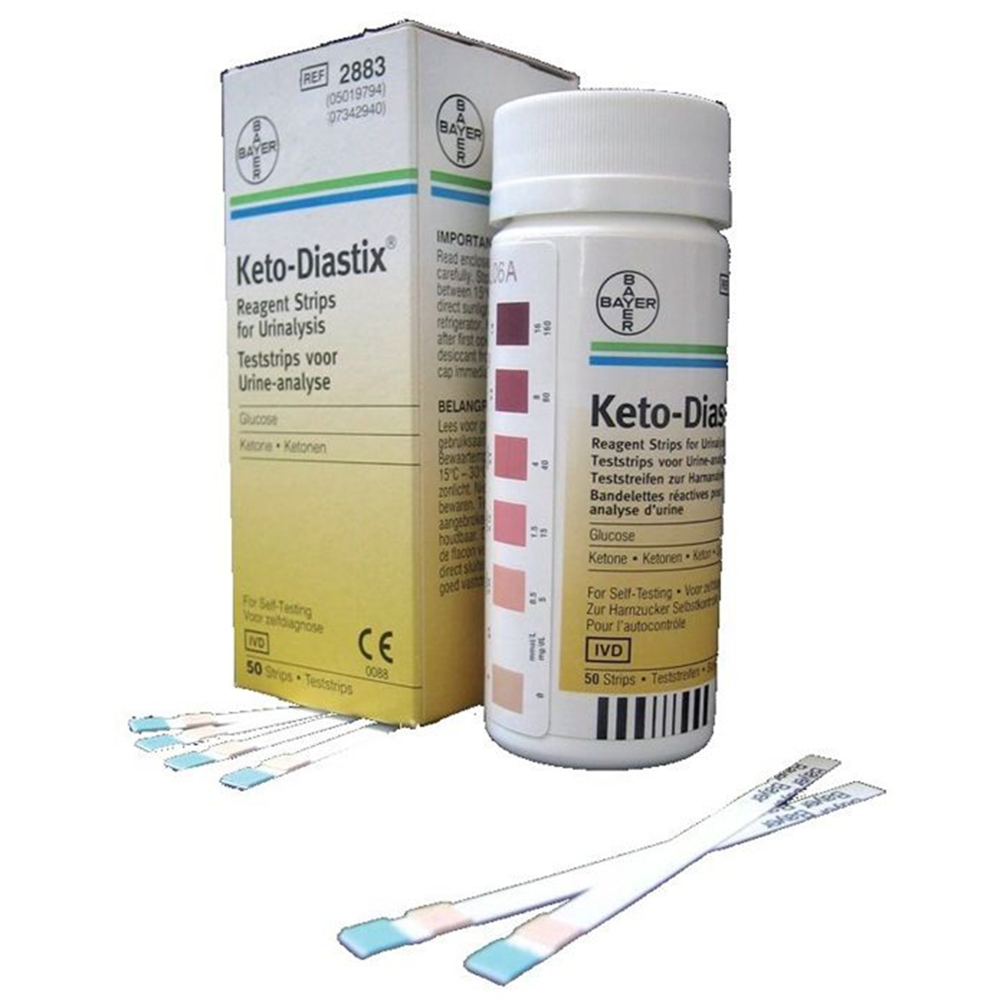 Ascensia Diabetes Care Urinalysis Test Strips, CLIA Waived 2883