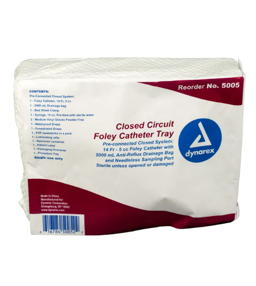 Dynarex Closed Circuit / Closed System Foley Catheter Tray 5004