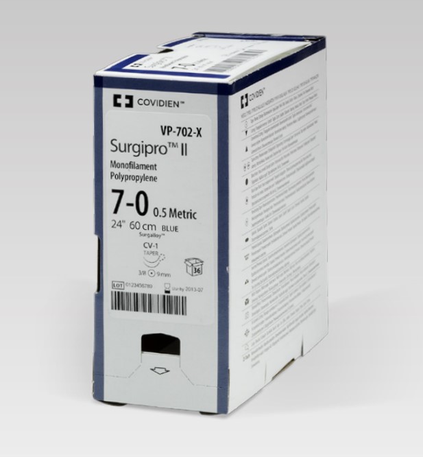 Medtronic Surgipro Suture, Reverse Cutting, Blue, 18", Needle C14 SP629