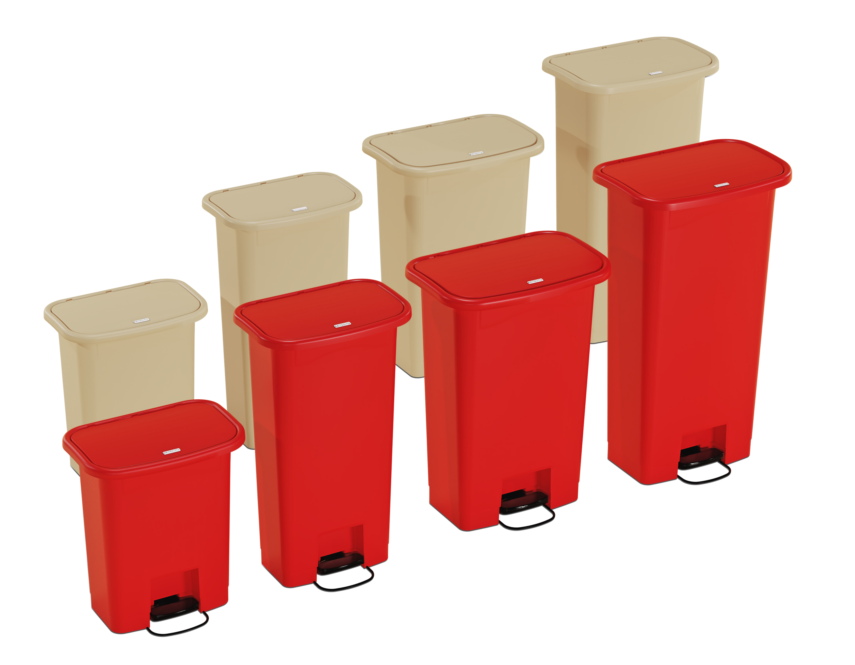 Detecto Waste Mate Plastic Waste Receptacles WM-13RED