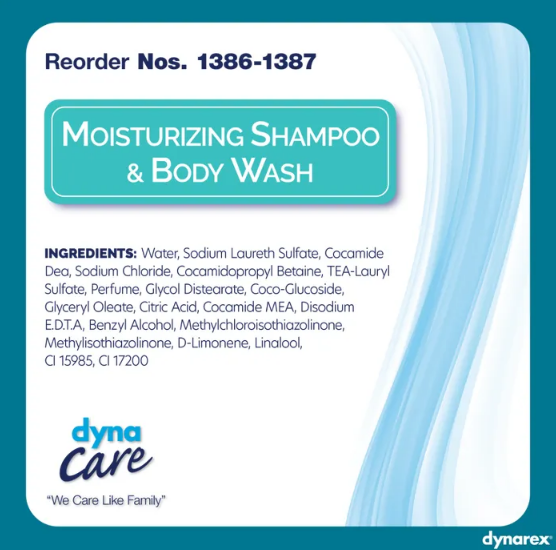 Dynarex Moisturizing Shampoo and Body Wash 1387