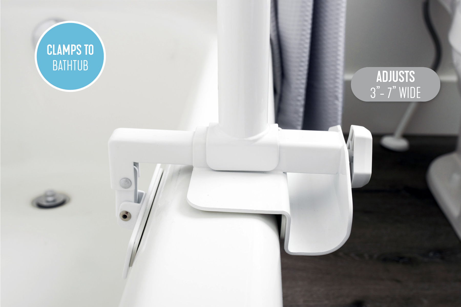 Stander Bathtub Security Pole and Curve Grab Bar 1120