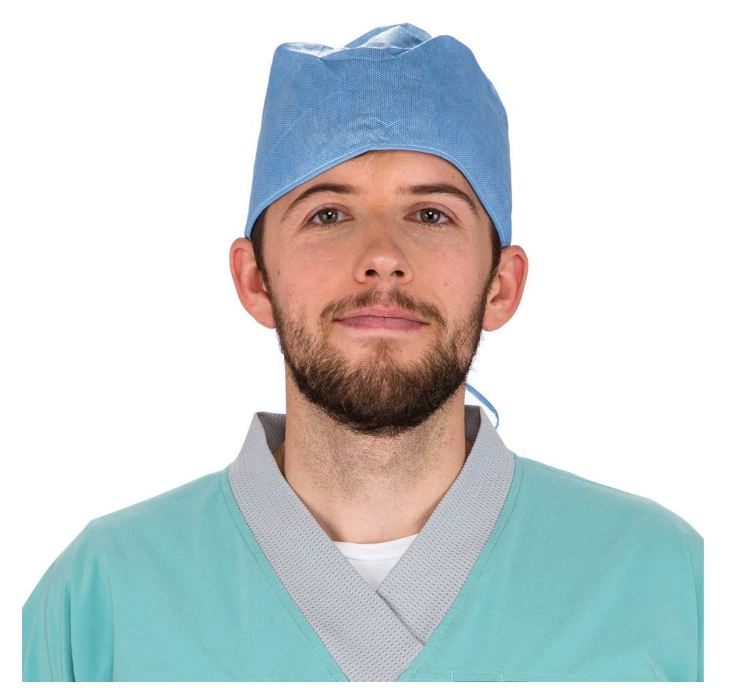 Cardinal Health Surgeon's Cap with Ties, Blue 4359