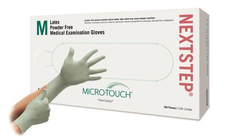 Ansell Micro Touch NextStep Exam Gloves, Latex, Powder Free, Non Sterile 3200