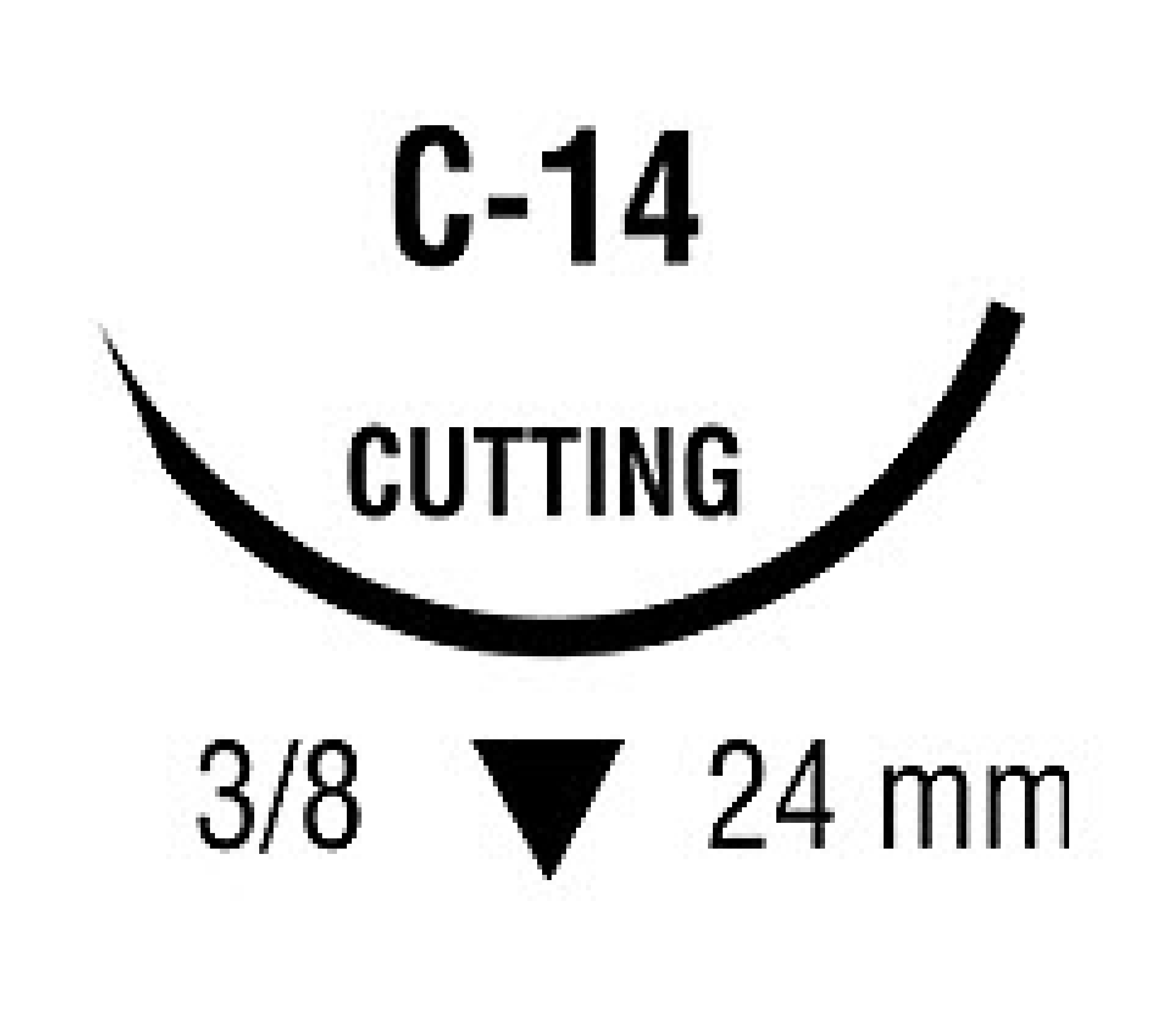 Medtronic Absorbable Suture with Reverse Cutting Needle, C 14, 3/8 ...