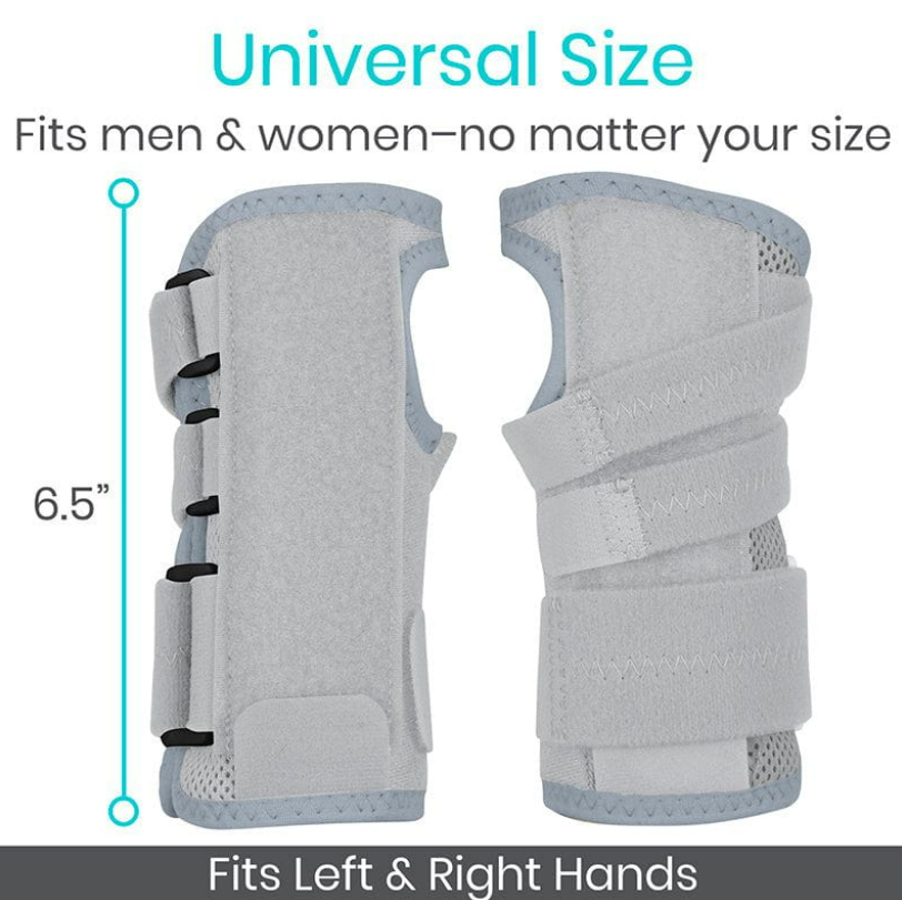 Vive Health 3 Splint Adjustable Reversible Wrist Brace SUP1069BLK