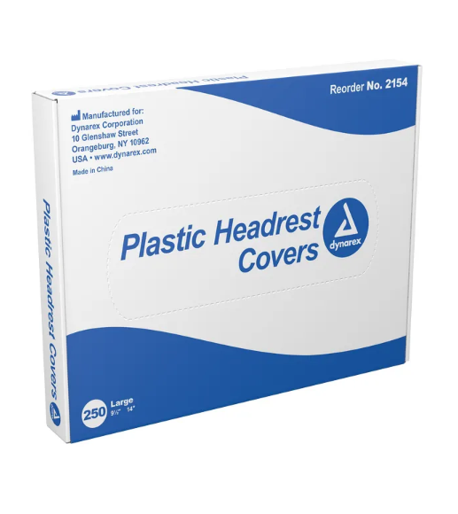 Dynarex Plastic Headrest Covers 2153