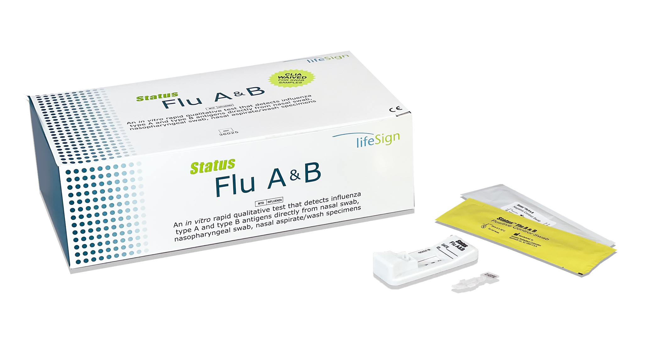 LifeSign Status Flu Influenza A&B Test Kit 36025