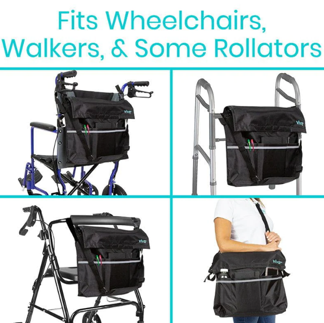 Vive Health Wheelchair Bags Large Tote Accessory LVA1006PFL