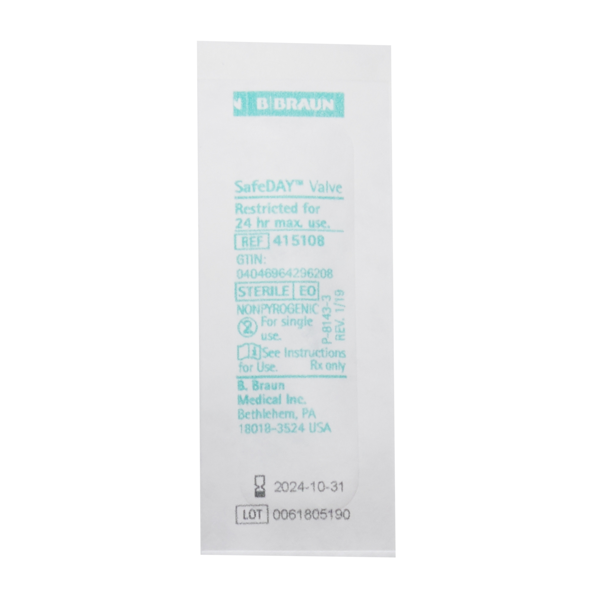 B Braun Accessories: SafeDay Valve 415108