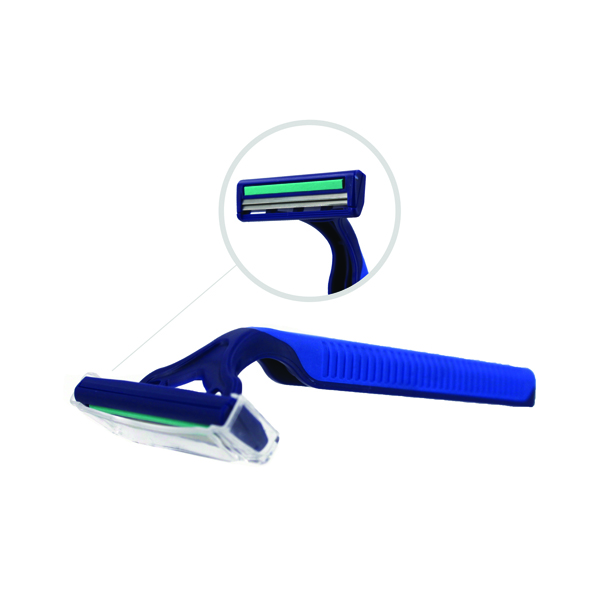 New World Imports Twin Stainless Steel Blade Razor with Lubricating ...