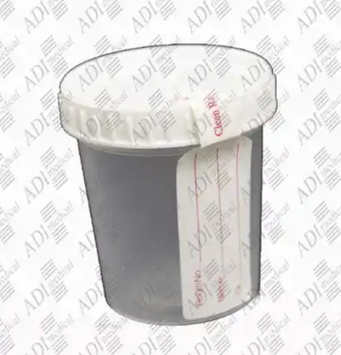 ADI Medical Specimen Cup with Lid, Non Sterile, 4 oz 2-122