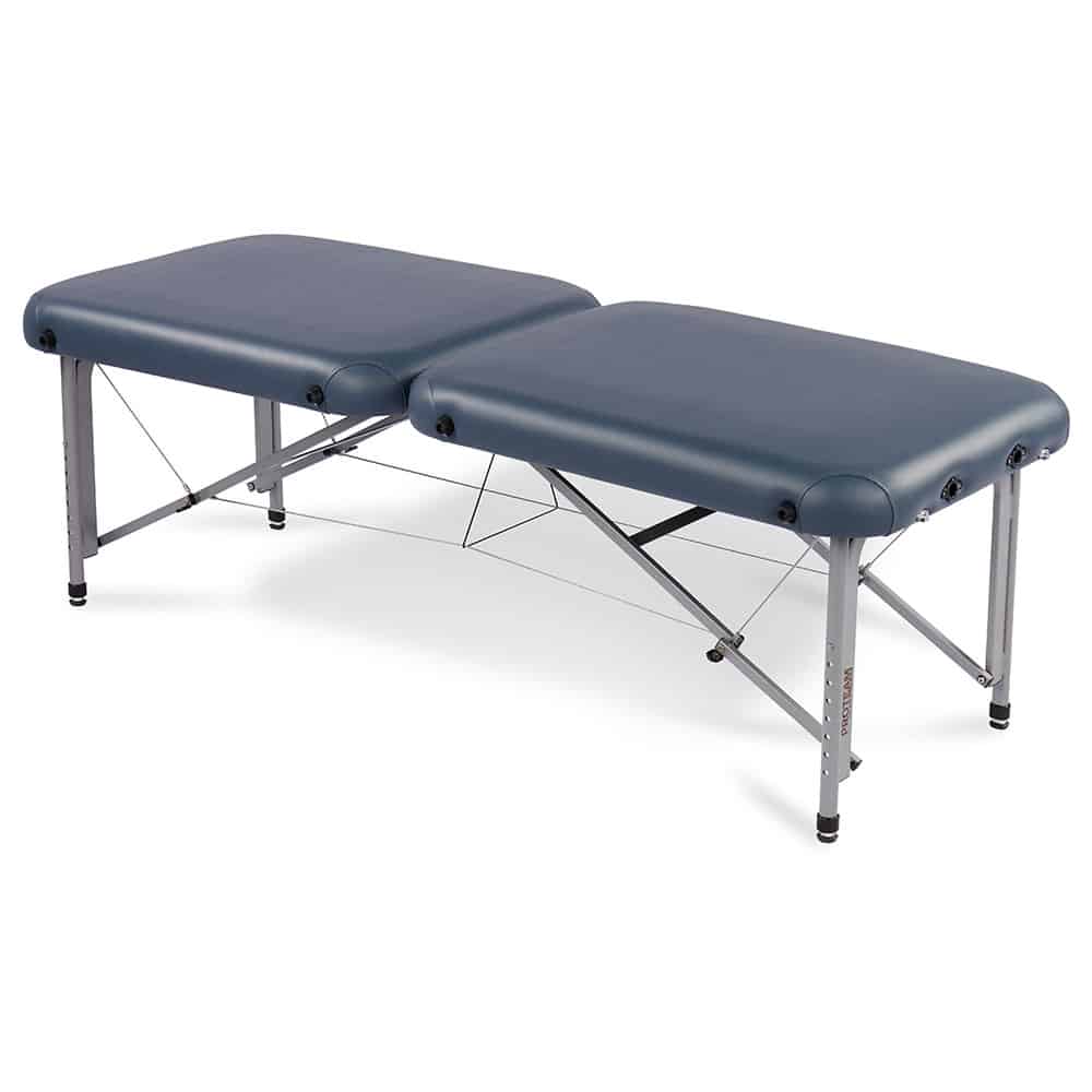 Hausmann Portable Bariatric Sideline / Treatment Table Blue Vinyl with ...