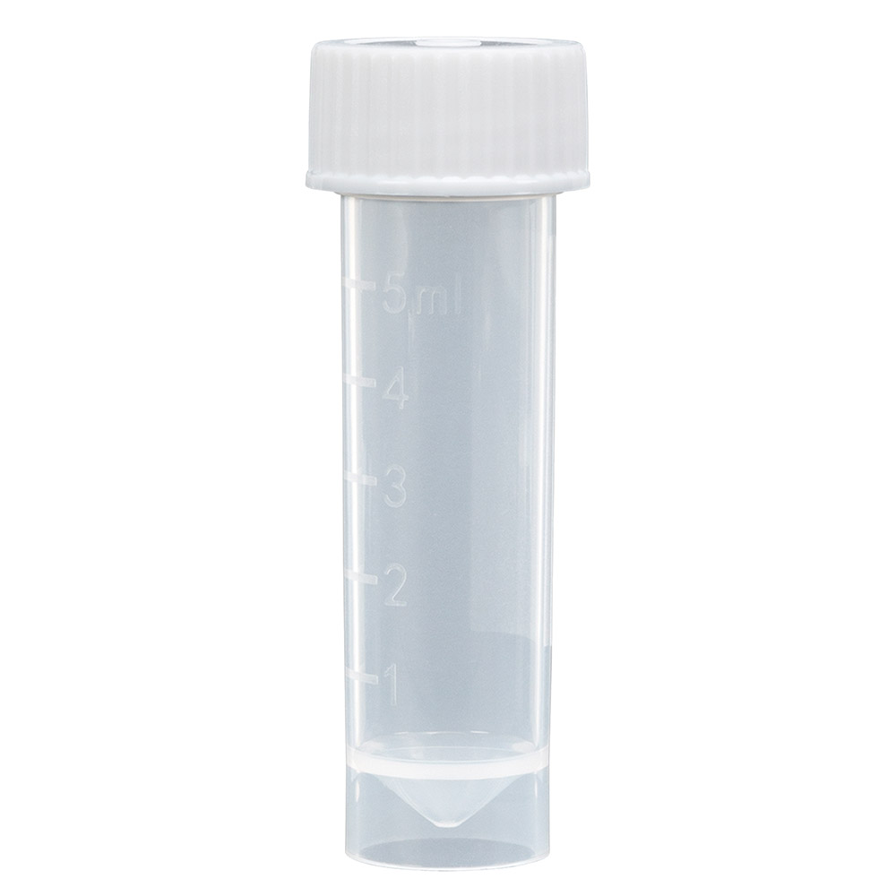 Globe Scientific Self Standing Transport Tube with Screw Cap, Non ...