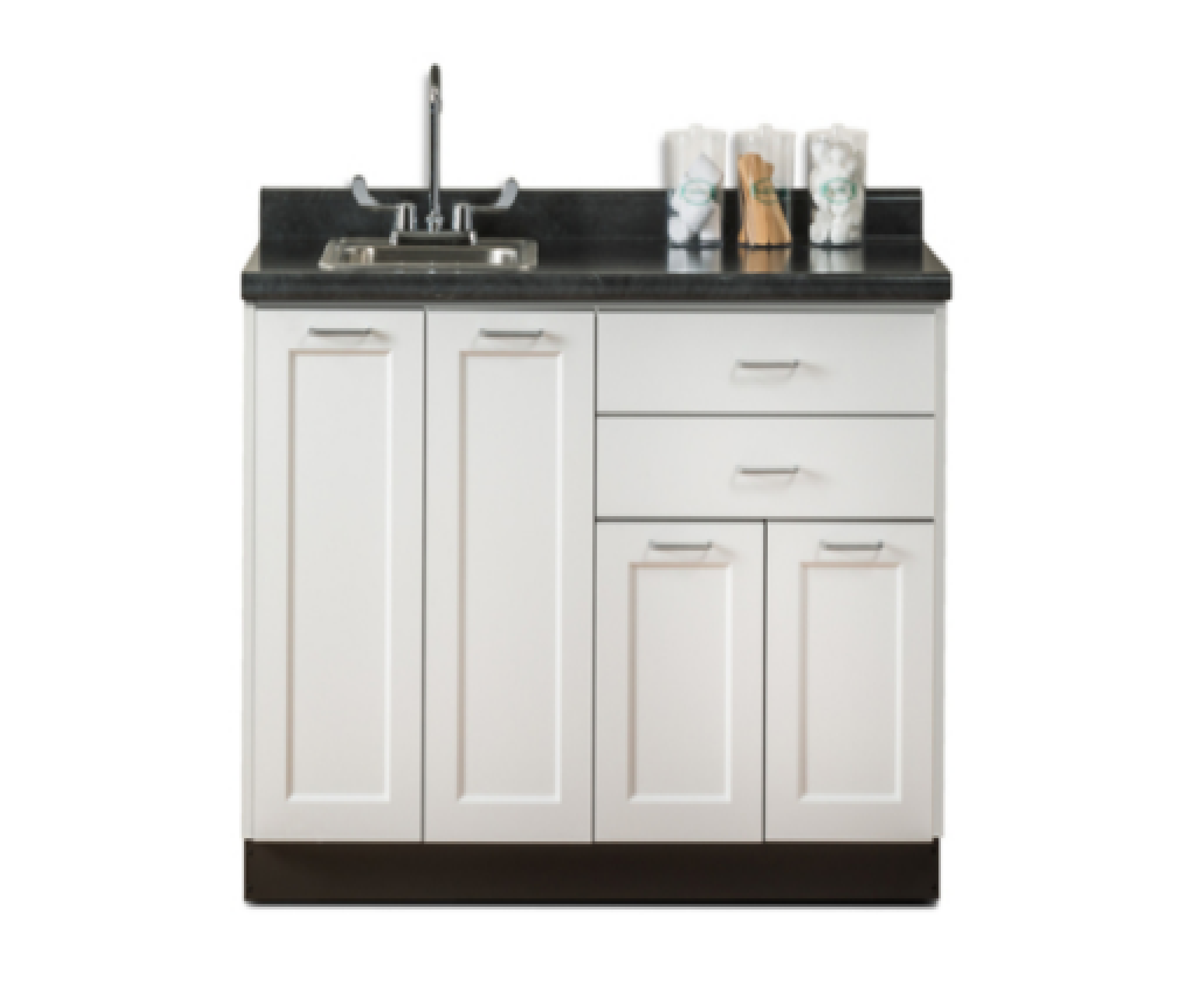 Clinton Industries Fashion Finish 48" Base Cabinet with 4 Doors and 2 ...