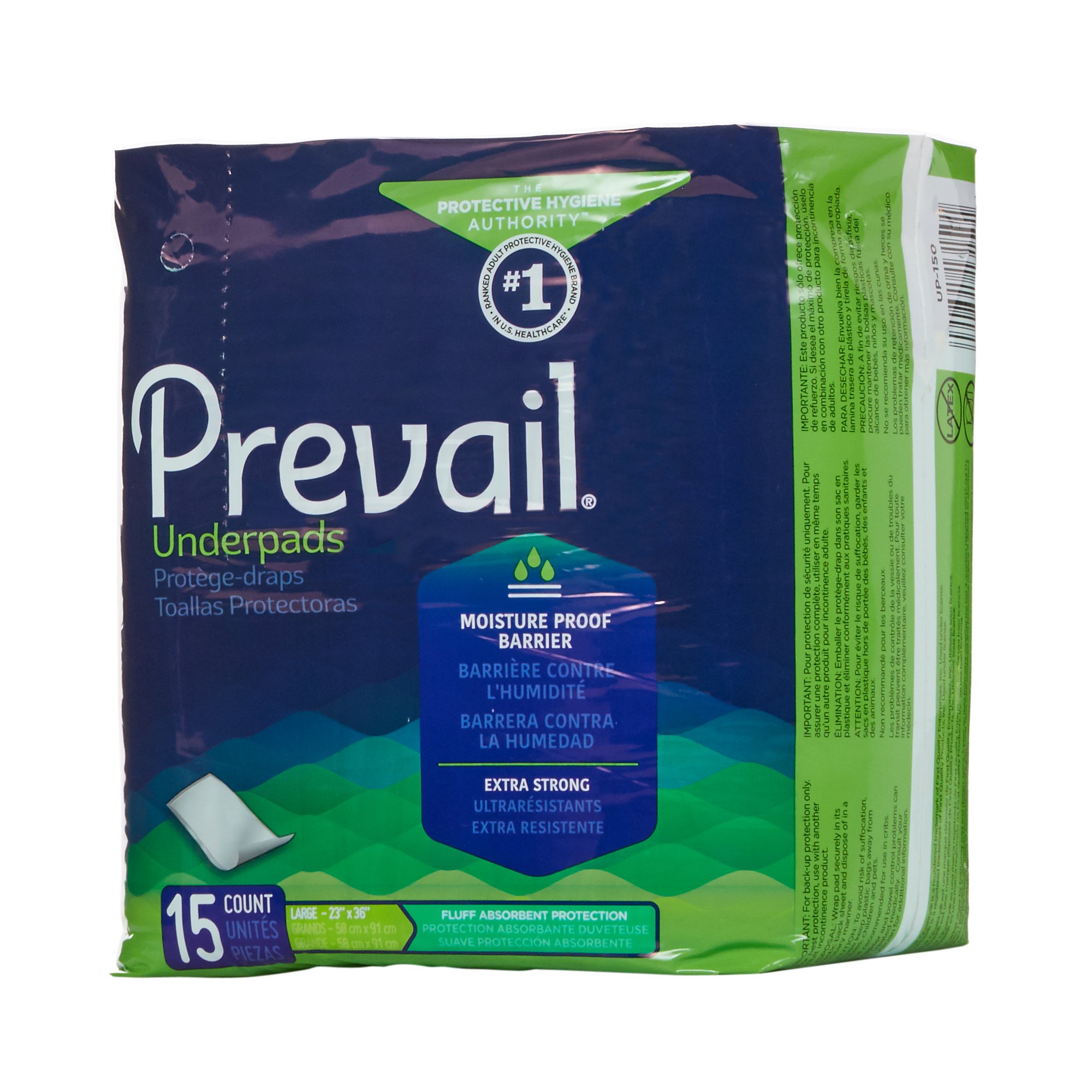 First Quality Prevail Underpad 23 X 36 Inch Disposable Fluff Light ...