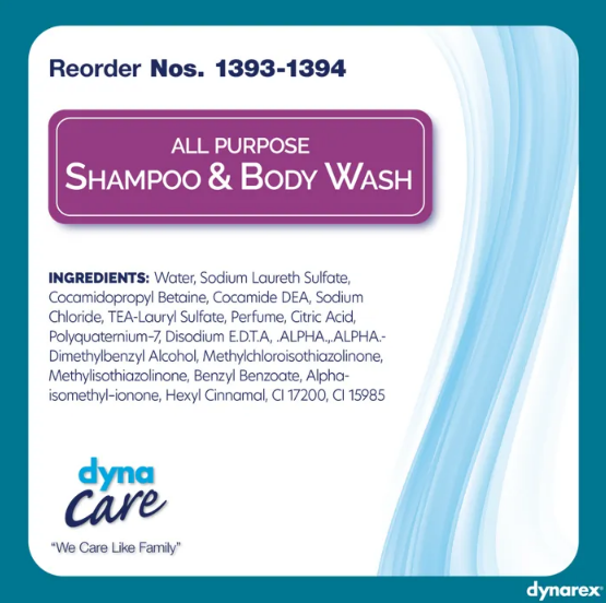 Dynarex All Purpose Shampoo and Body Wash 1394