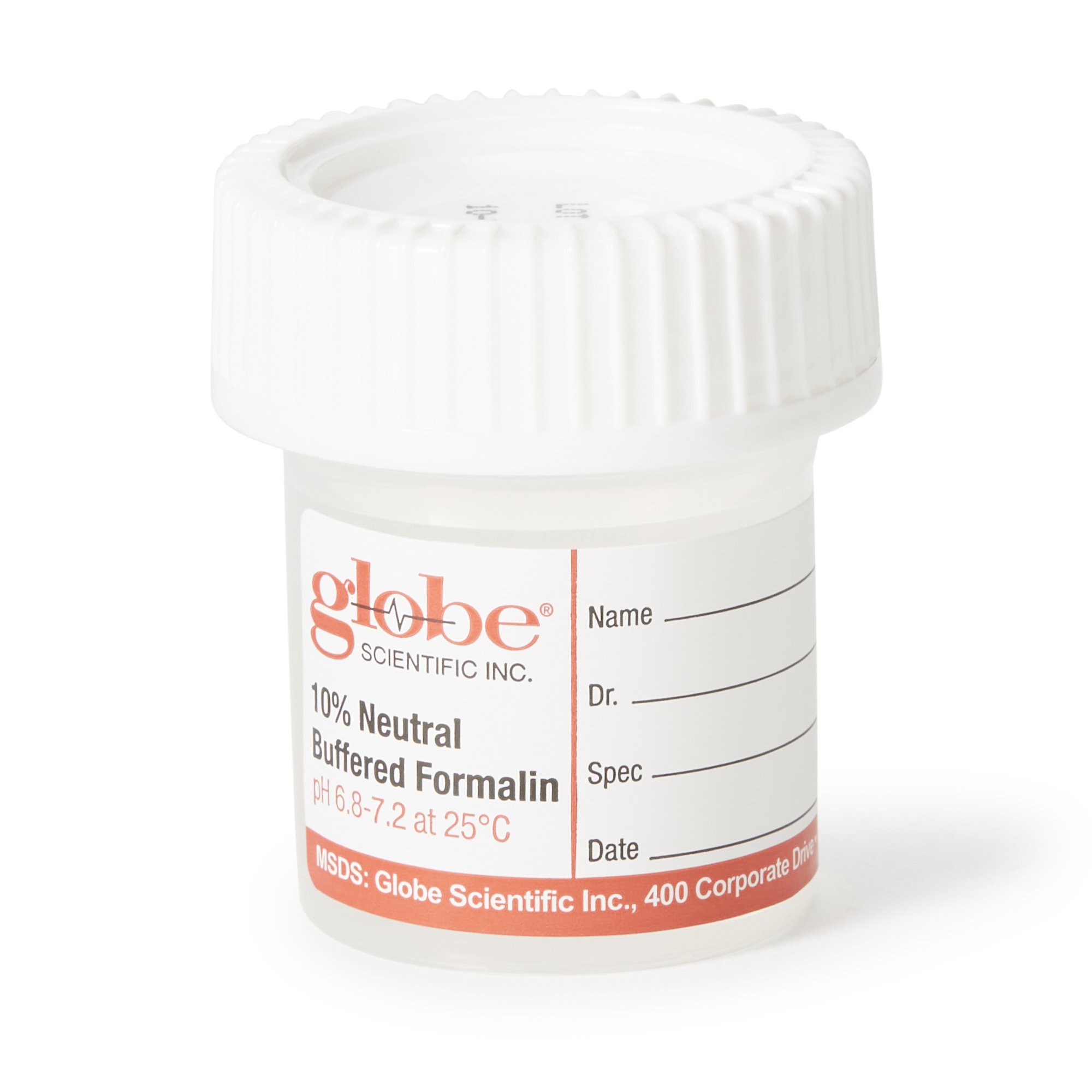 Globe Scientific Prefilled Formalin Container 6518FL
