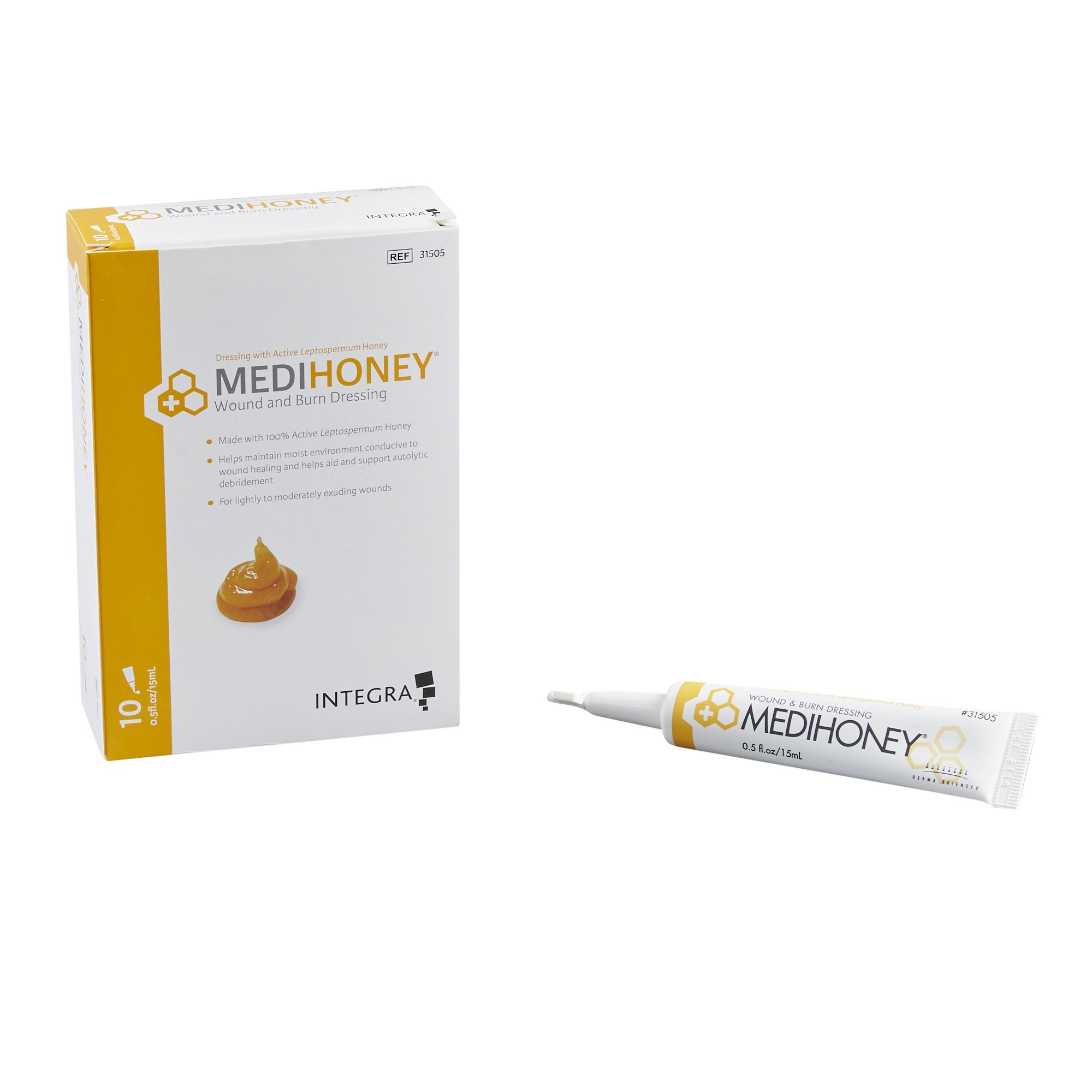 Integra LifeSciences MediHoney Wound and Burn Paste Tube, Sterile 31535