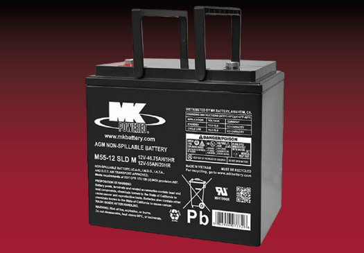 MK Battery Maintenance Free Rechargeable Sealed Lead Acid Battery M55 ...