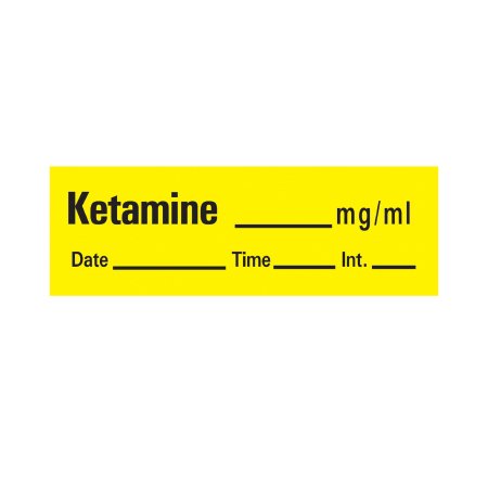 Precision Dynamics Ketamine Syringe Labels, Yellow, 500" Roll, 333 ...