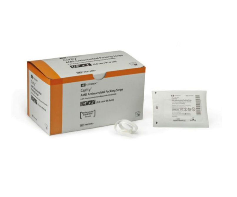 Cardinal Health Curity AMD Packing Strips, Antimicrobial 7832AMD