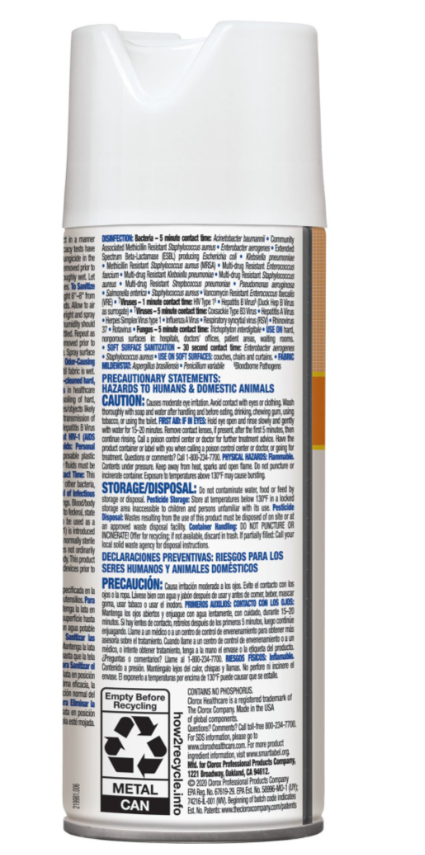 Clorox Citrace Hospital Disinfectant and Sanitizer, 14 oz 49100