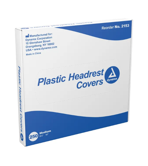 Dynarex Plastic Headrest Covers 2153