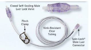 B Braun 470191 Closed Male Connection Set, Clear 51" Tubing, Closed ...