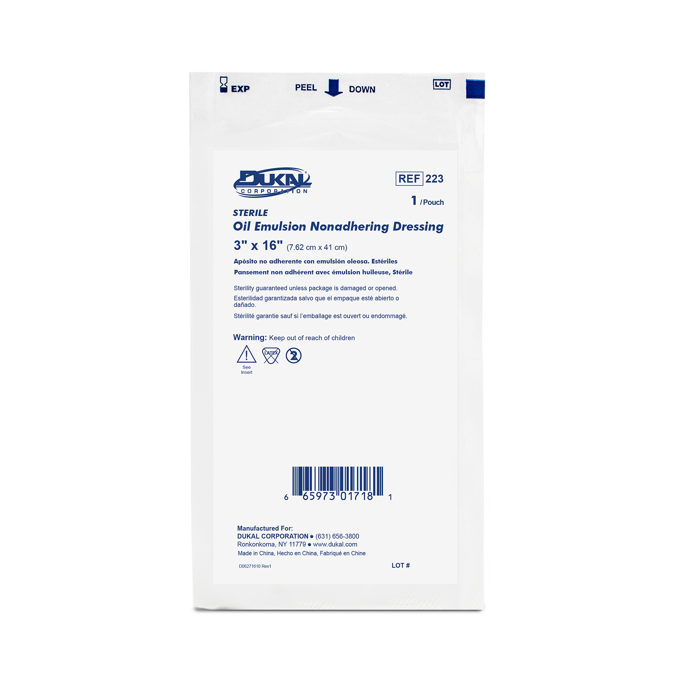 Dukal Oil Emulsion Dressing, Sterile 221