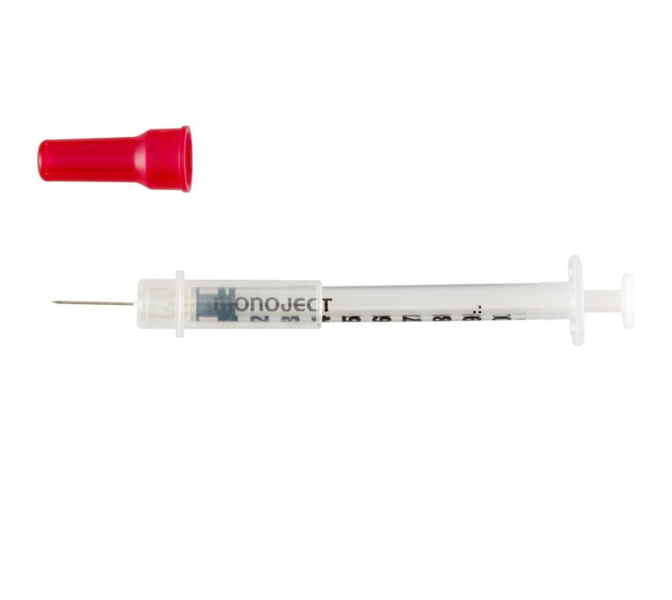 Cardinal Health Monoject Tuberculin Safety Syringe with Permanent ...