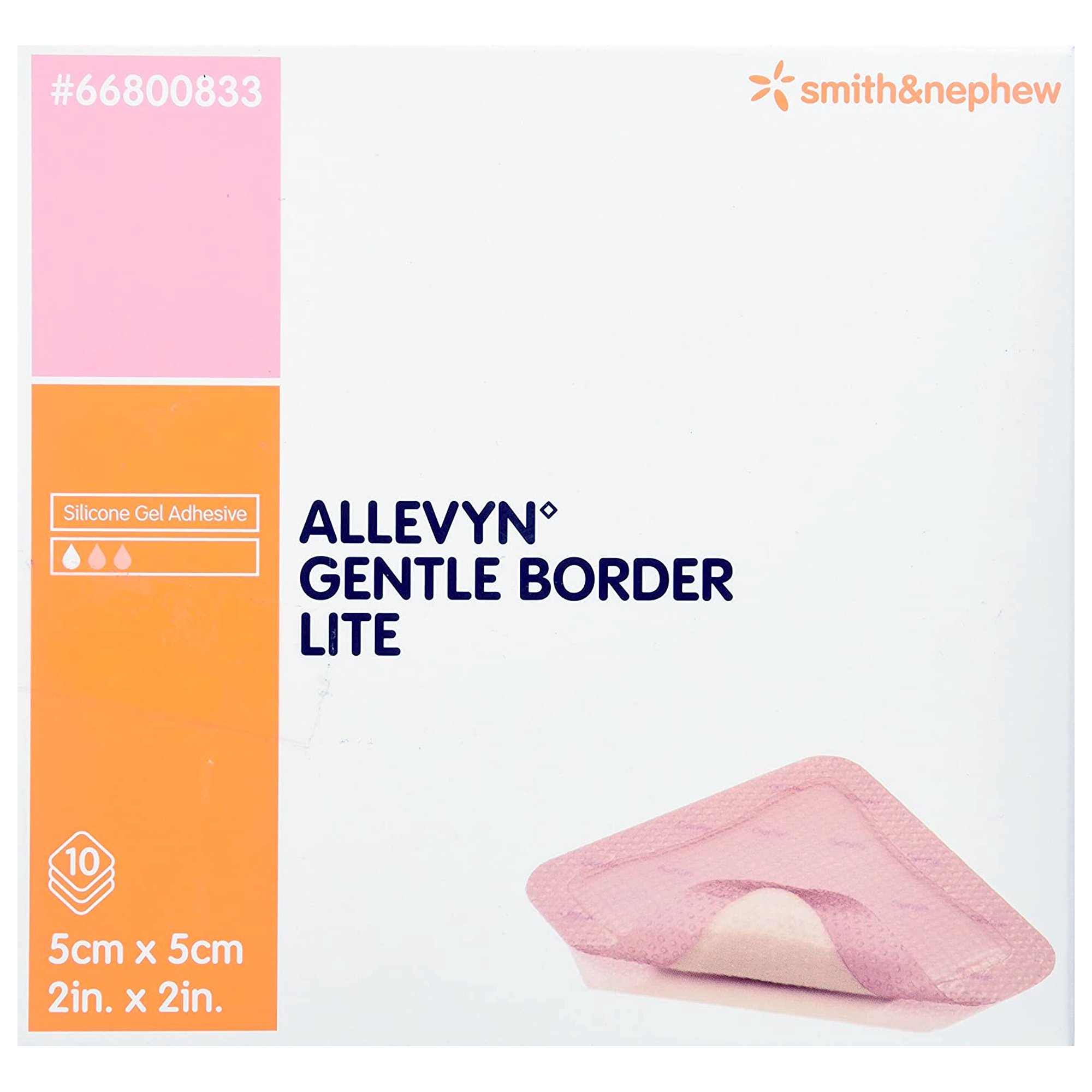 Smith & Nephew Allevyn Gentle Border Lite, Silicone Gel Adhesive ...