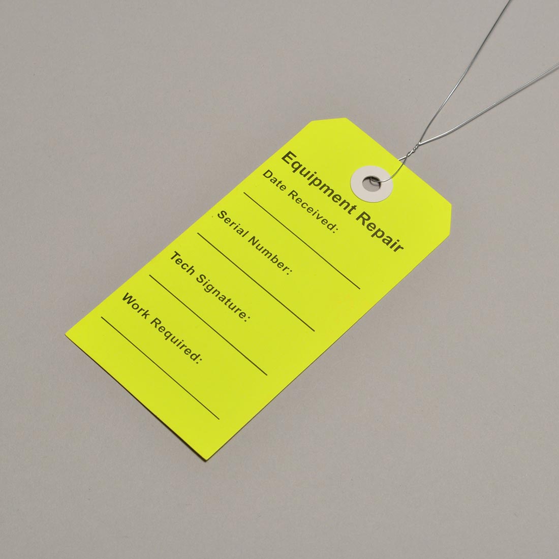 LK Packaging Repair Equipment Tag, Lemon, 2.31" x 4.75" TREL