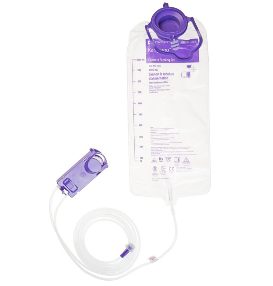 Cardinal Health Kangaroo Enteral Feeding Pump with Pole Clamp and Power Adapter 384400