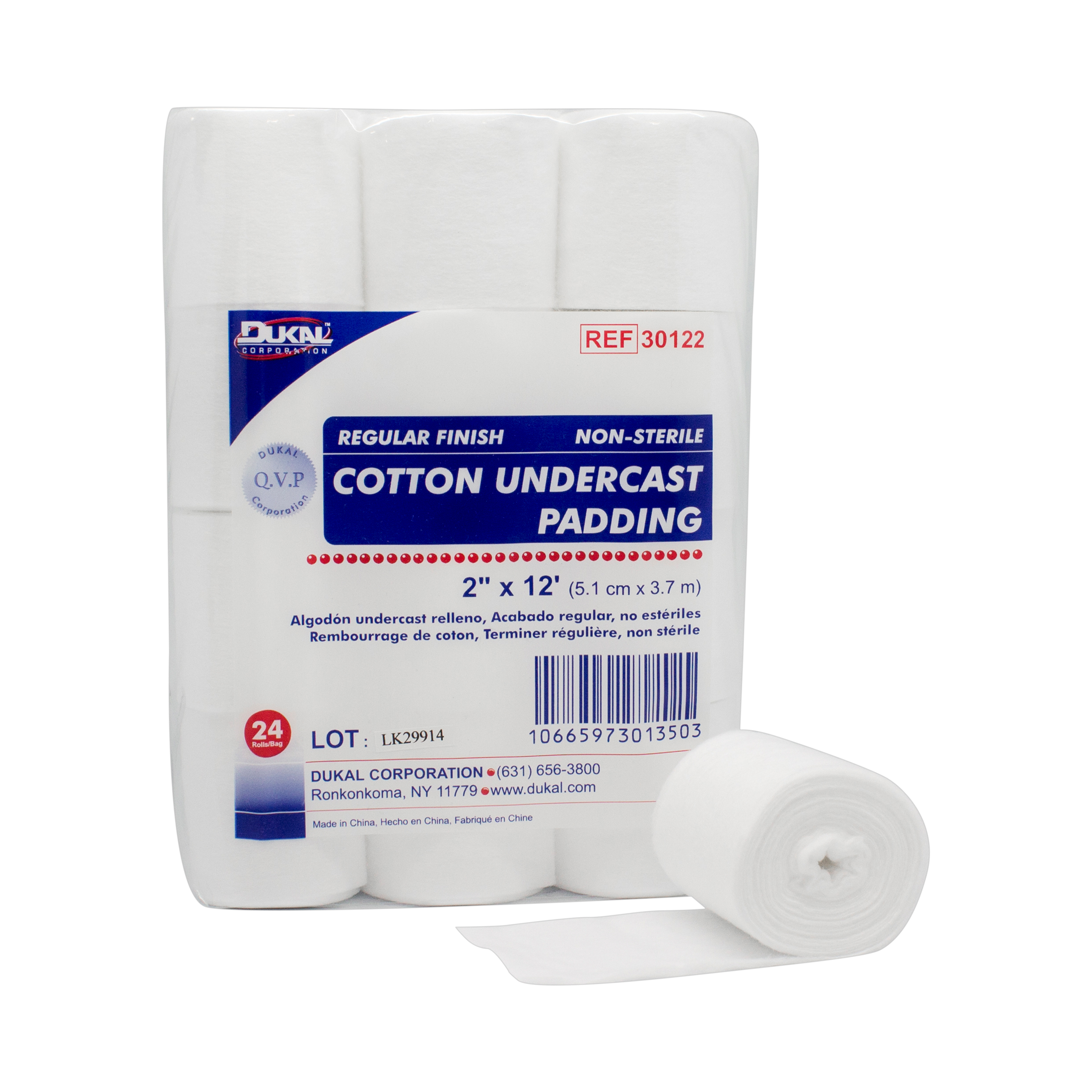Dukal Cotton Undercast Padding, Non Sterile 30122