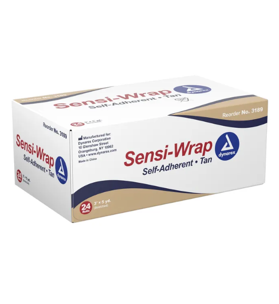 Dynarex Sensi Wrap Self Adherent Bandage Rolls, Latex Free, Tan 3191