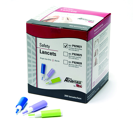 Pro Advantage Pressure Activated Safety Lancets, 28G, Micro Flow, 1.2mm ...