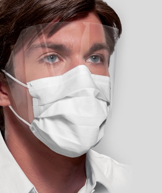 Crosstex Ultra Sensitive FogFree Earloop Mask with Shield GCPWS
