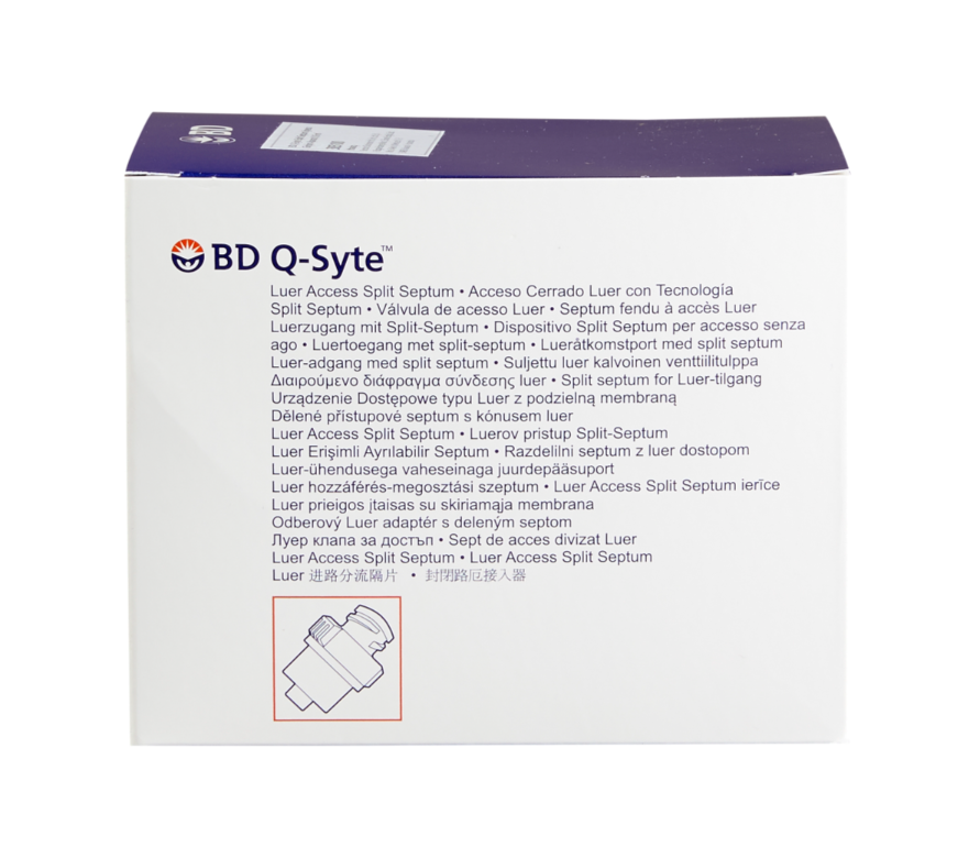 BD Luer Access Split Septum Q Syte, Sterile 385100