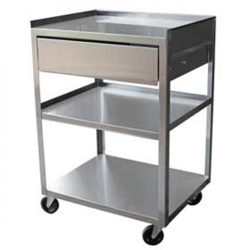 Ideal Products Three Shelf Cart with Drawer MC21D